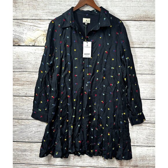 Tuckernuck | Dresses | Tuckernuck Navy Floral Embroidered Dress Xl Long ...